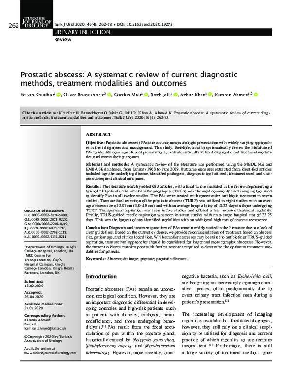 (PDF) Prostatic abscess: A systematic review of current diagnostic ...