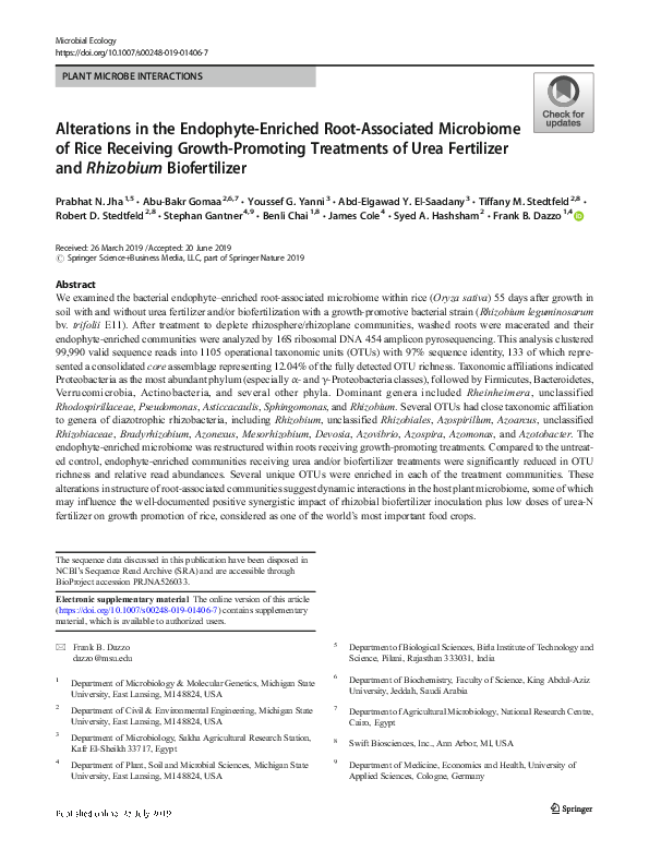 (PDF) Alterations in the Endophyte-Enriched Root-Associated Microbiome ...