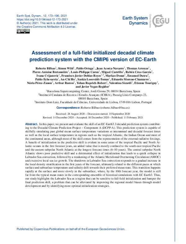 (PDF) Assessment of a full-field initialised decadal climate prediction ...