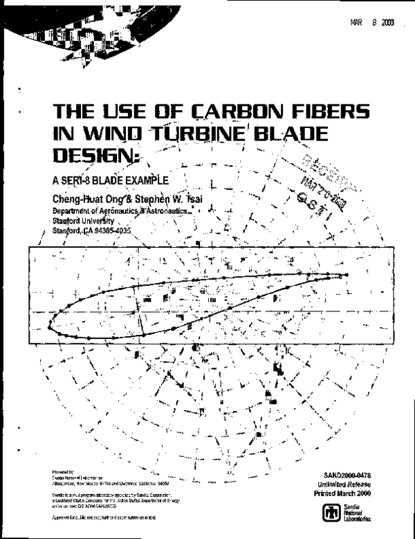 The use of carbon fibers in wind turbine blade design: A SERI-8 blade ...