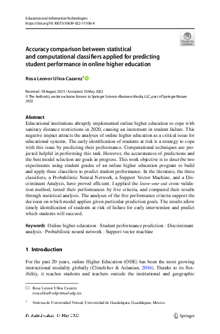 (PDF) Accuracy comparison between statistical and computational ...