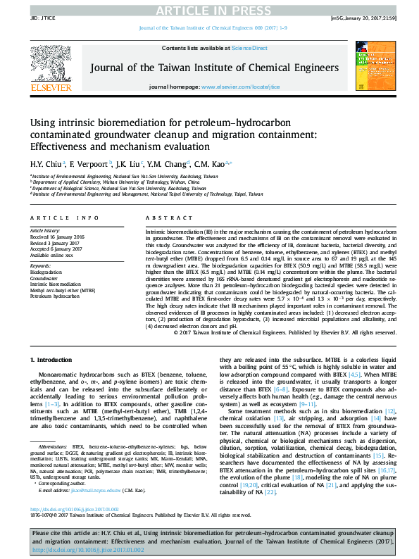 (PDF) Using intrinsic bioremediation for petroleum–hydrocarbon ...