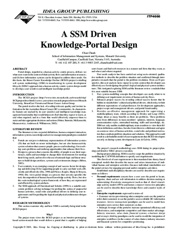 (PDF) A SSM Driven Knowledge-Portal Design