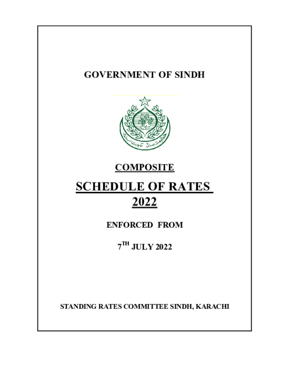 (PDF) SCHEDULE OF RATES 2022