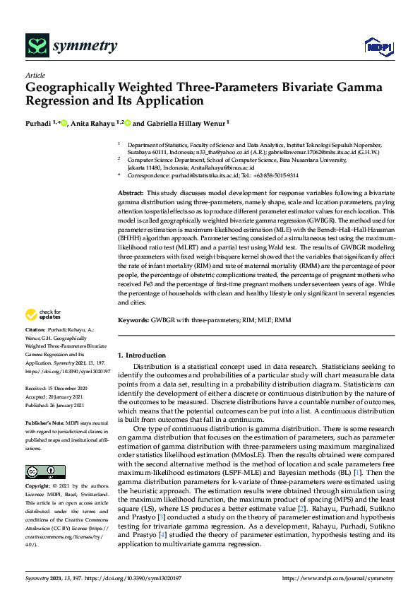 (PDF) Geographically Weighted Three-Parameters Bivariate Gamma ...