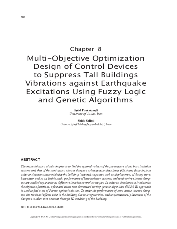 (PDF) Multi-Objective Optimization Design of Control Devices to Suppress Tall Buildings ...