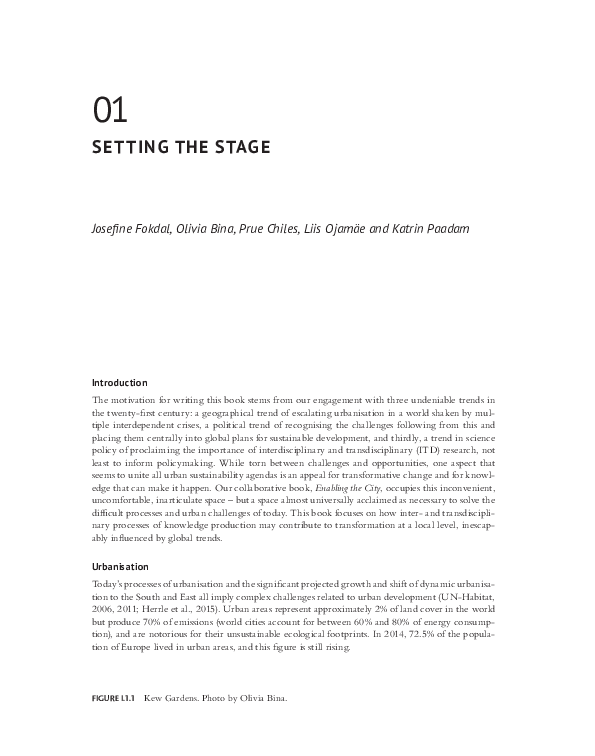 (PDF) Setting the Stage
