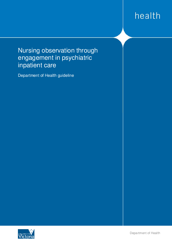 (PDF) Nursing observation through engagement in psychiatric inpatient care