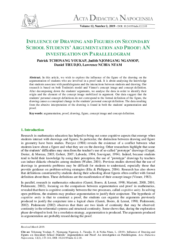 (PDF) Influence of Drawing and Figures on Secondary School Students ...