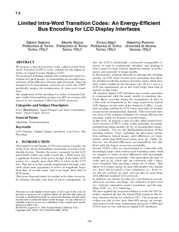(PDF) Limited intra-word transition codes
