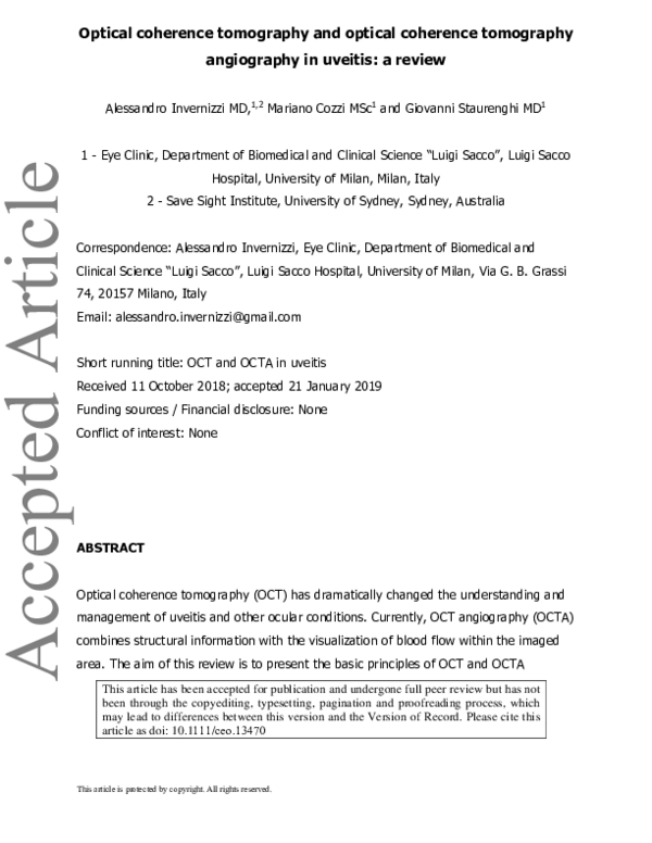 Pdf Optical Coherence Tomography And Optical Coherence Domain Reflectometry For Deep Brain