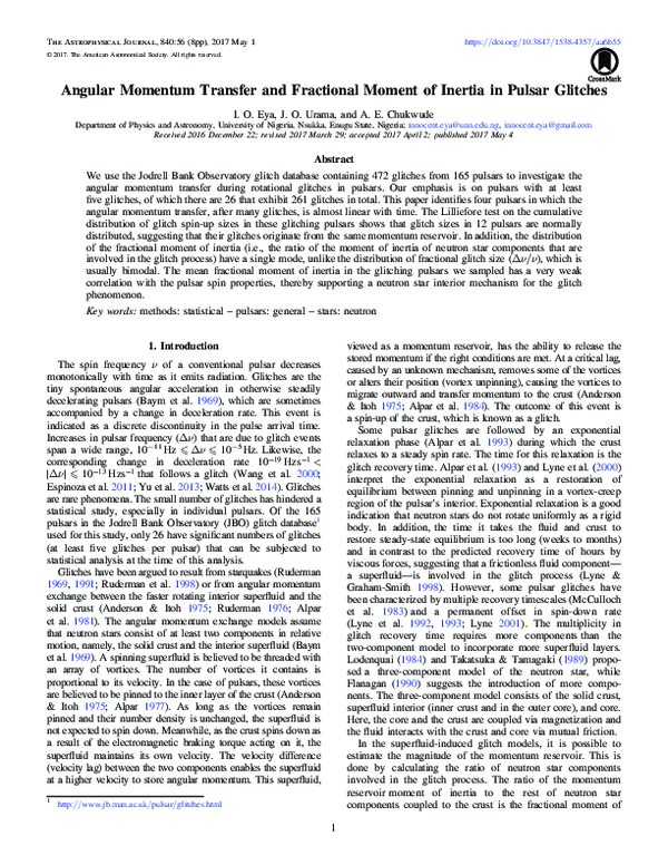 (PDF) Angular Momentum Transfer and Fractional Moment of Inertia in ...