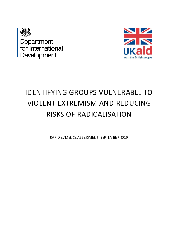 (PDF) Identifying Groups Vulnerable to Violent Extremism and Reducing ...