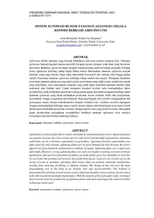 (PDF) Sistem Automasi Rumah Tanaman Aglonema Segala Kondisi Berbasis ...