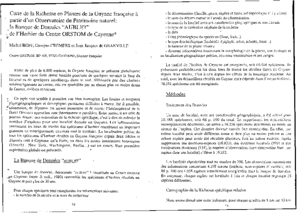 (PDF) Carte de la richesse en plantes de la Guyane française à partir d ...