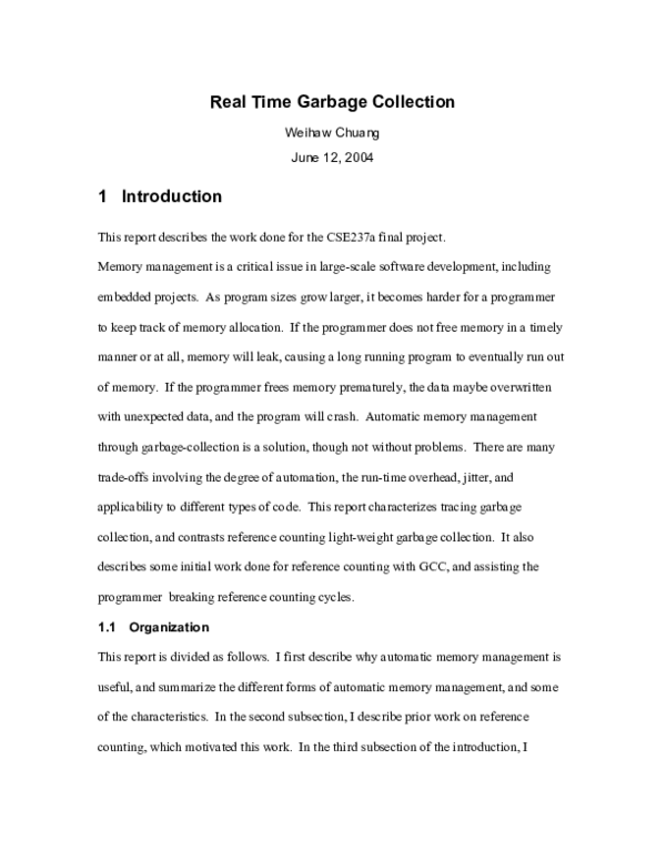 (PDF) Real-time garbage collection