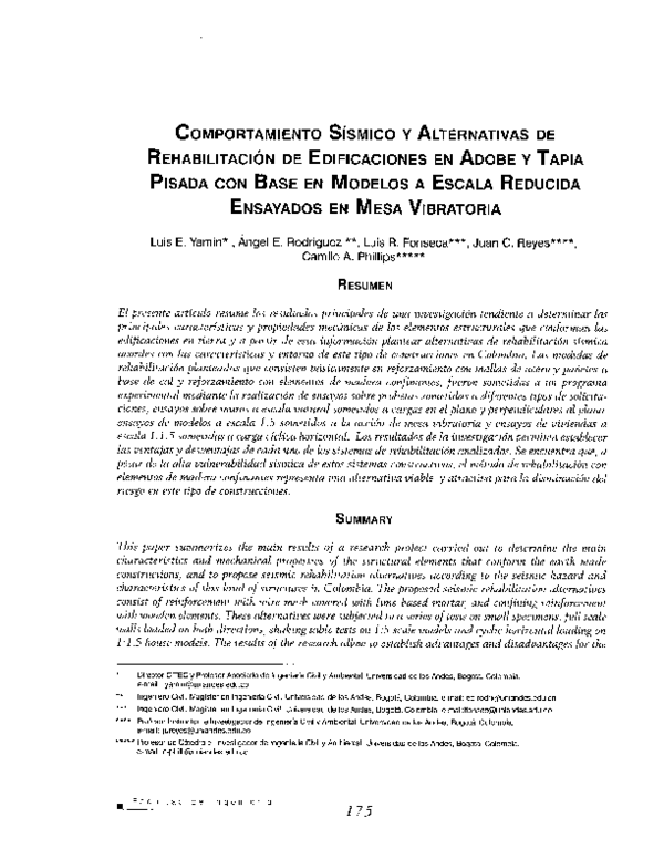 (PDF) Comportamiento sísmico y alternativas de rehabilitación de ...