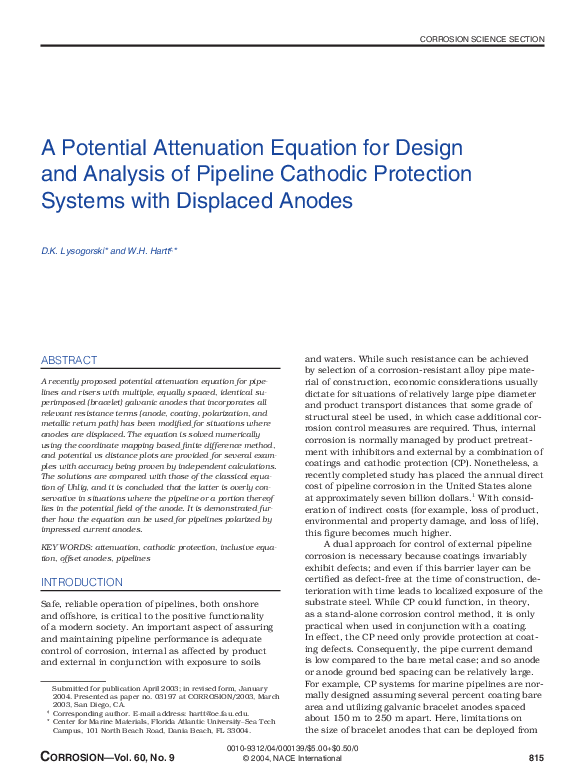(PDF) A Potential Attenuation Equation for Design and Analysis of ...
