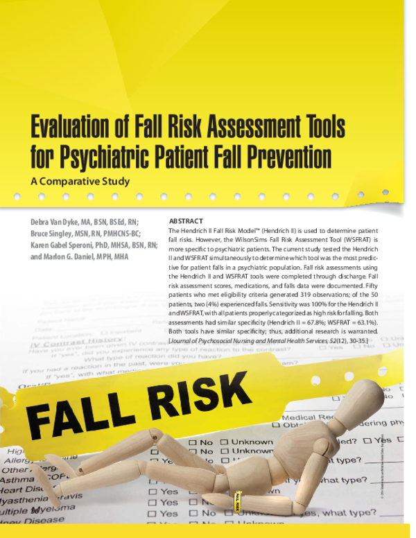 (PDF) Evaluation of fall risk assessment tools for psychiatric patient ...