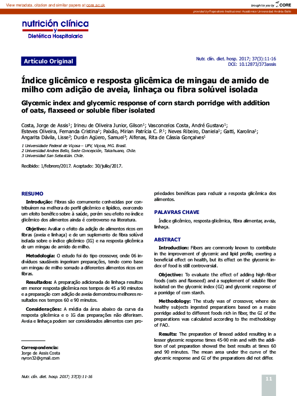 (PDF) Glycemic index and glycemic response of corn starch porridge with ...