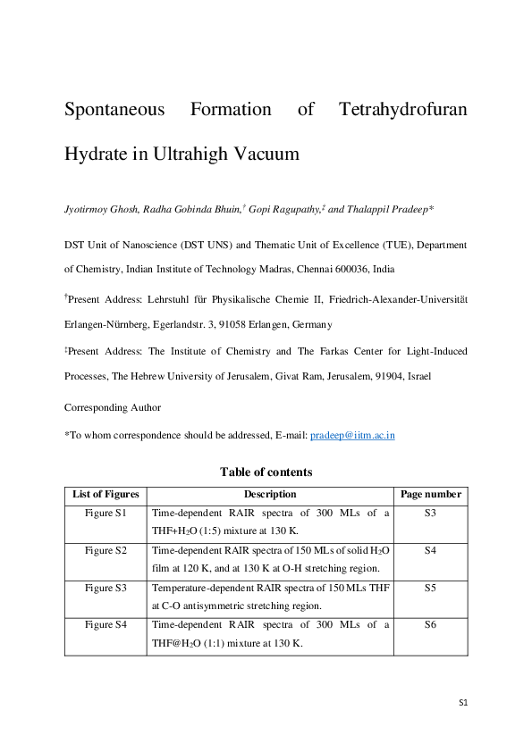 (PDF) Spontaneous Formation of Tetrahydrofuran Hydrate in Ultrahigh Vacuum