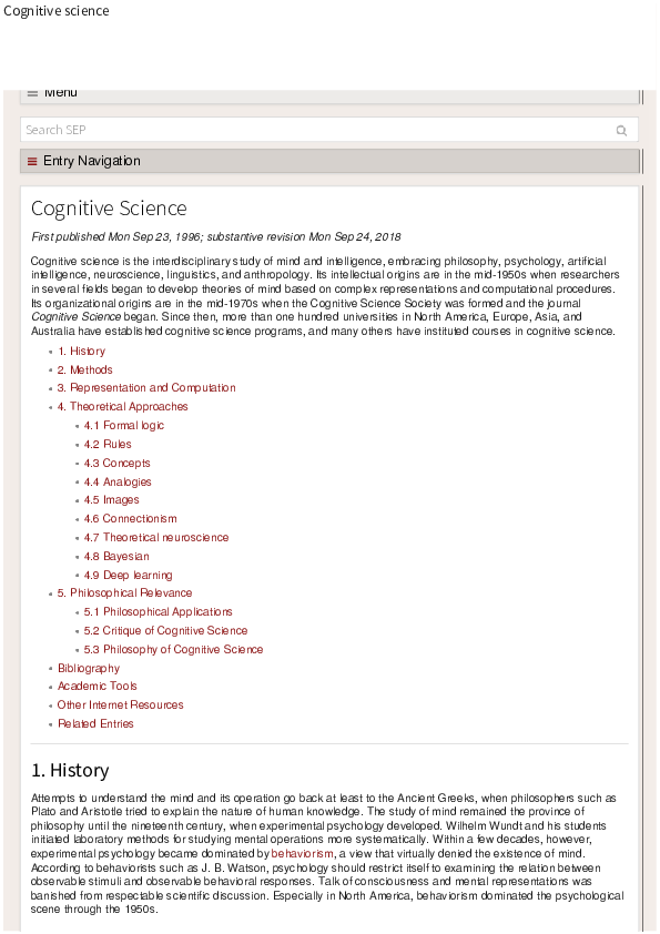 (PDF) What is cognitive science?