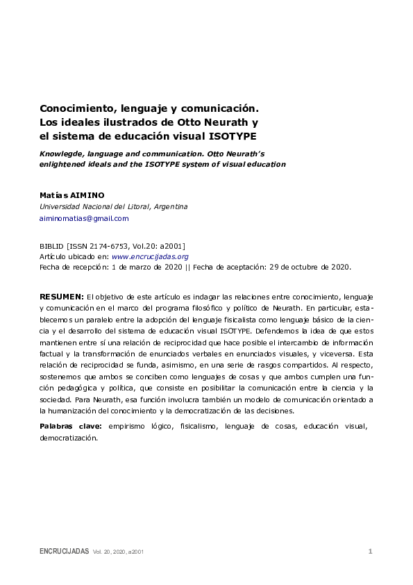 (PDF) Conocimiento, lenguaje y comunicación. Los ideales ilustrados de ...