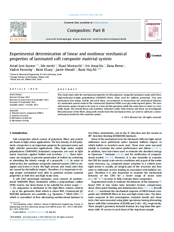 (PDF) Experimental determination of linear and nonlinear mechanical ...