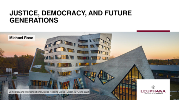 (PDF) Justice, Democracy and Future Generations