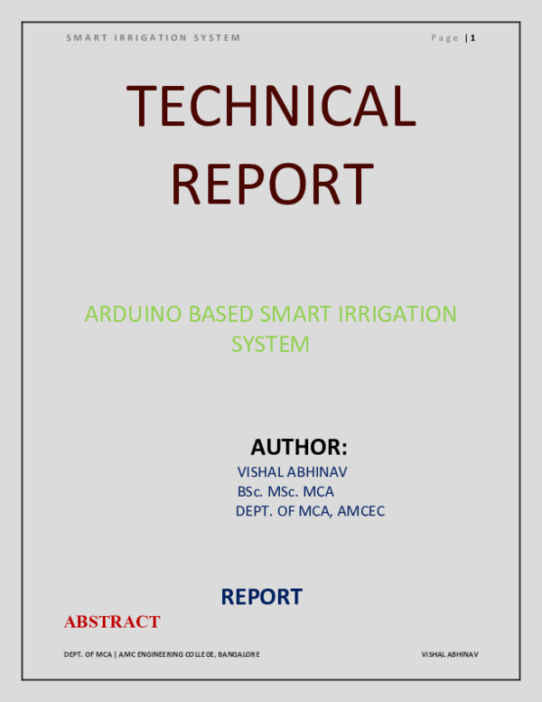 Doc Smart Irrigation System Using Arduino