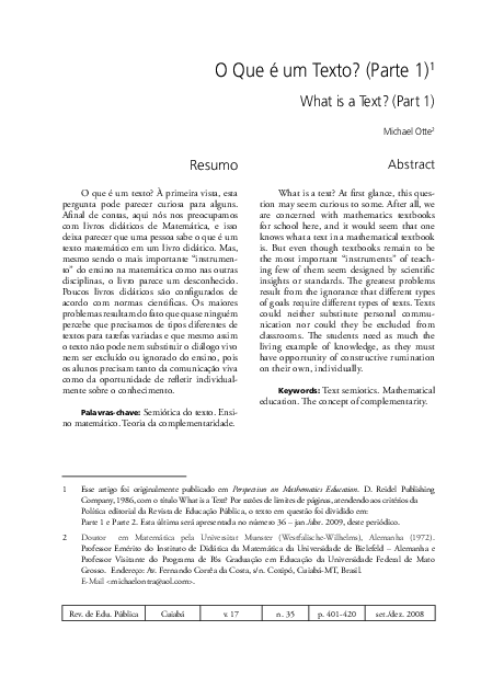 (PDF) O Que é um Texto? (Parte 1)