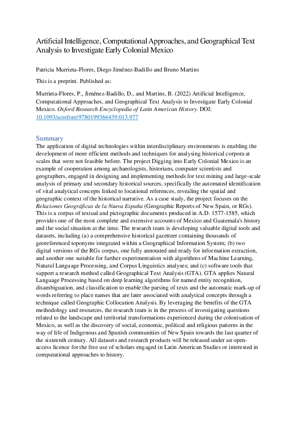 (PDF) Artificial Intelligence, Computational Approaches, and ...