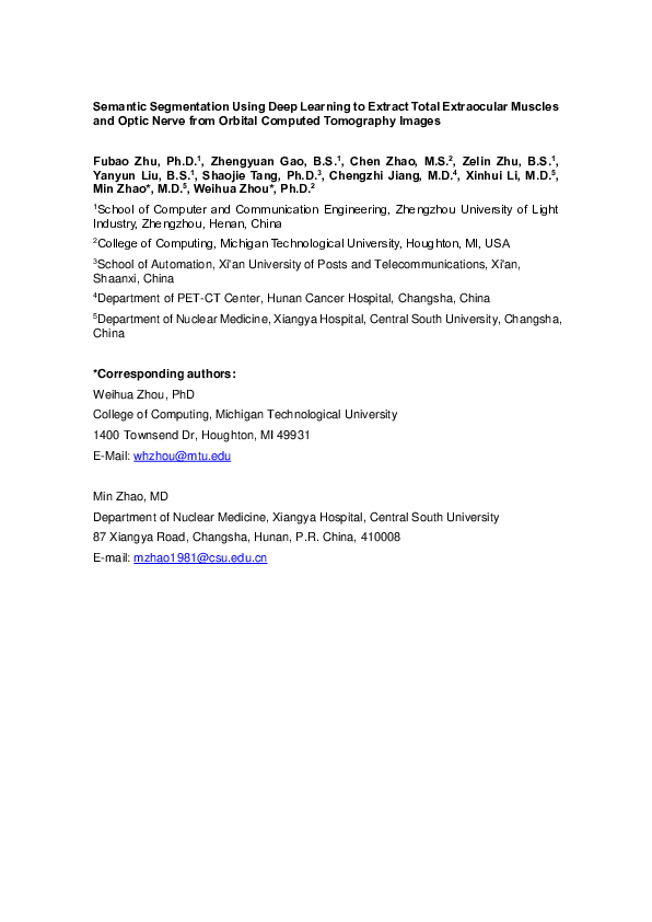 Pdf Semantic Segmentation Using Deep Learning To Extract Total