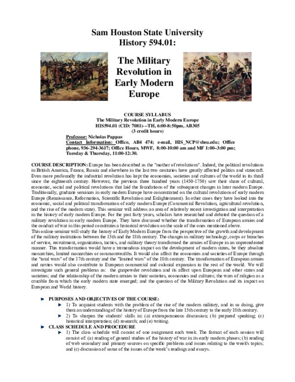 (PDF) The Military Revolution in Early Modern Europe