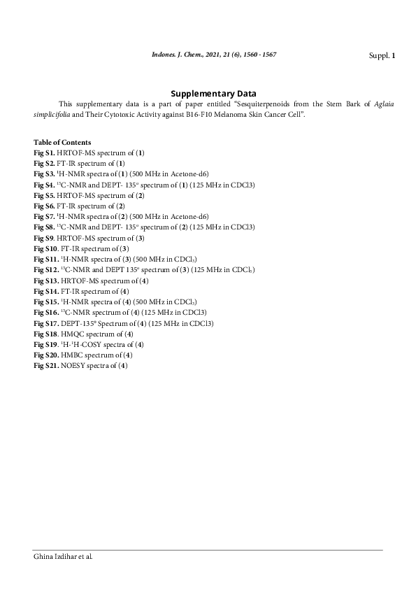 (PDF) Sesquiterpenoids from the Stem Bark of Aglaia simplicifolia and ...