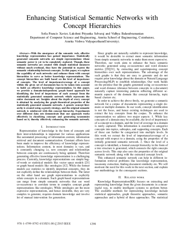 (PDF) Enhancing statistical semantic networks with concept hierarchies