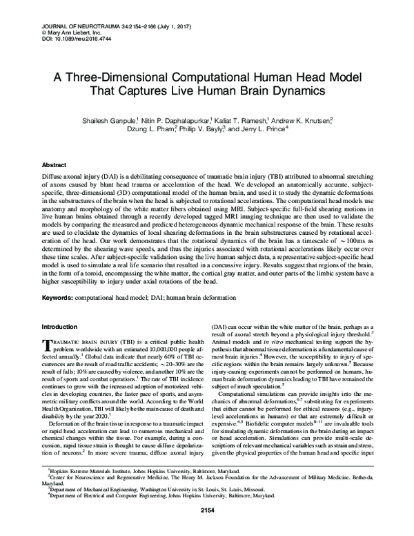 A Three-Dimensional Computational Human Head Model That Captures Live ...