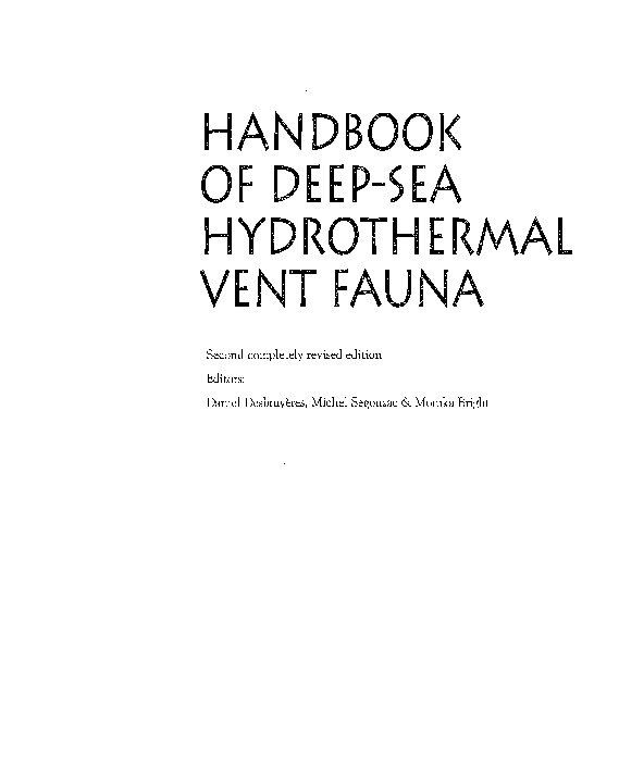 (PDF) Handbook of Deep-Sea Hydrothermal Vent Fauna