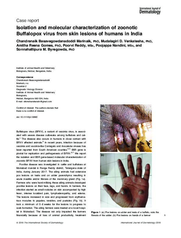 (PDF) Isolation and molecular characterization of zoonotic Buffalopox ...