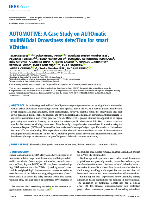 (PDF) AUTOMOTIVE: A Case Study on AUTOmatic multiMOdal Drowsiness ...