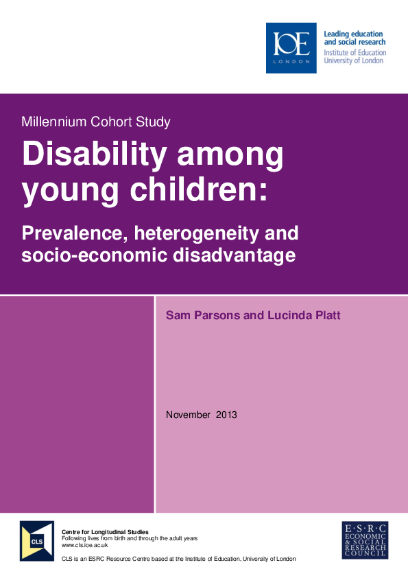 (PDF) Disability among young children: prevalence, heterogeneity and ...