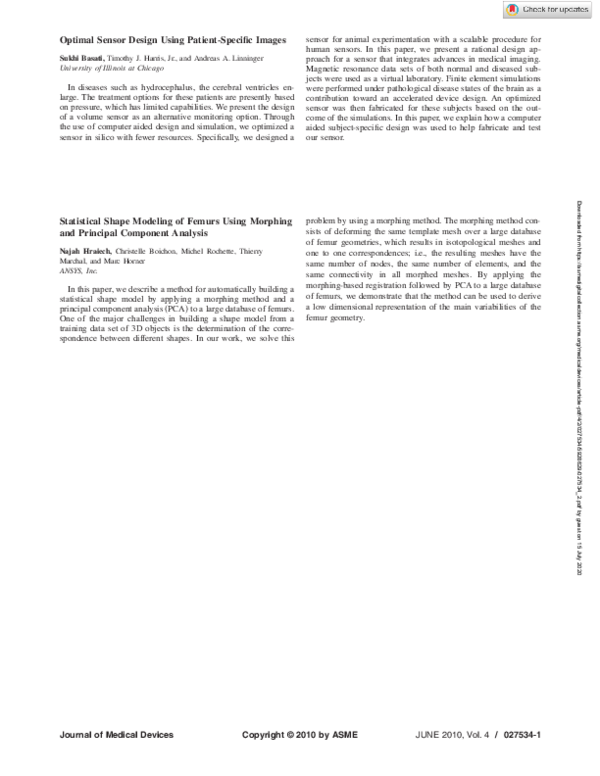 Statistical Shape Modeling of Femurs Using Morphing and Principal Component Analysis