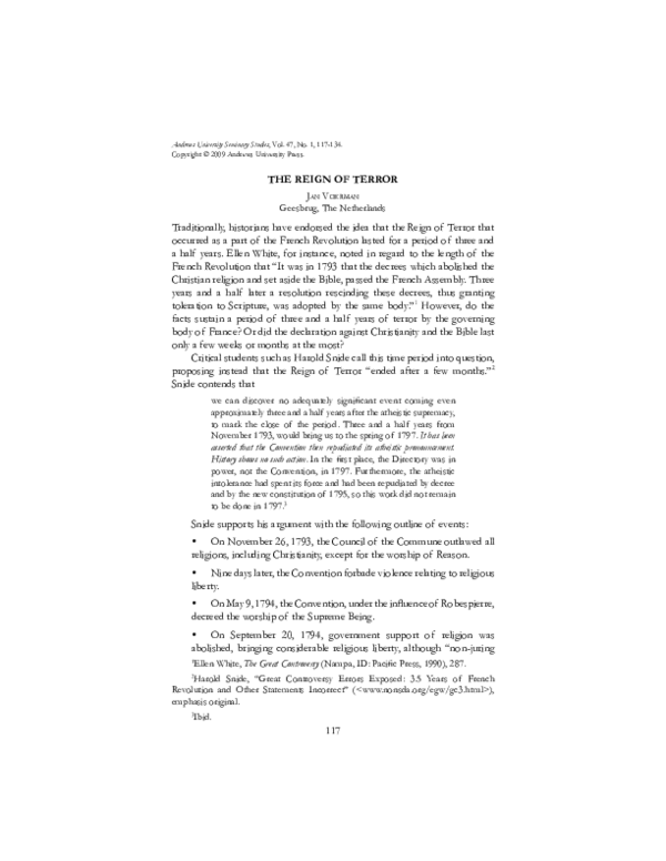 (PDF) The Reign of Terror