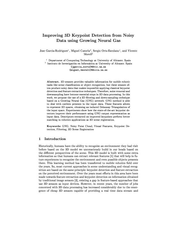 (PDF) Improving 3D keypoint detection from noisy data using growing neural gas