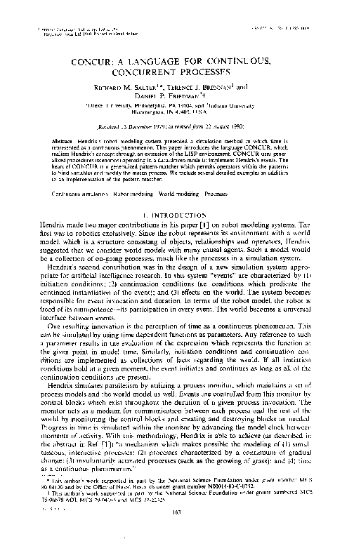 (PDF) CONCUR: A language for continuous, concurrent processes