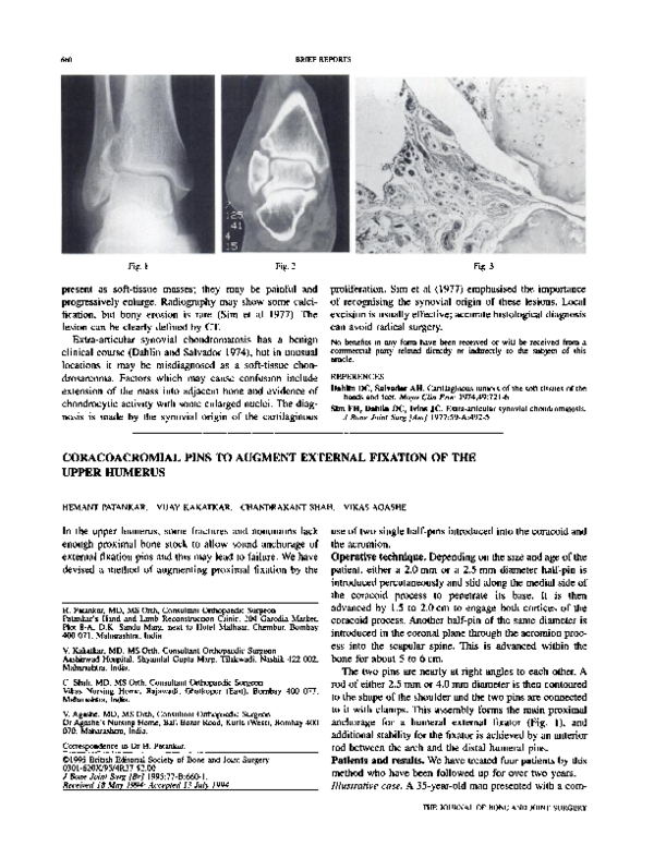 (PDF) Coracoacromial pins to augment external fixation of the upper ...