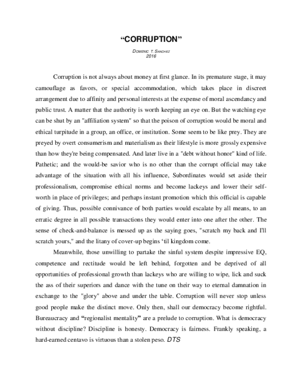 (PDF) "CORRUPTION"