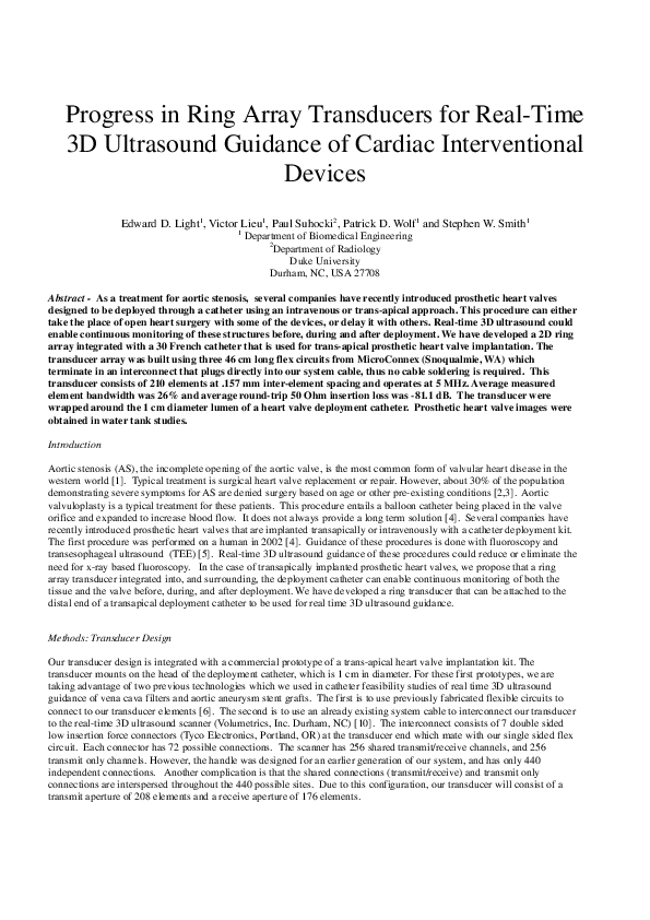 (PDF) Progress in Ring Array Transducers for Real-Time 3D Ultrasound ...