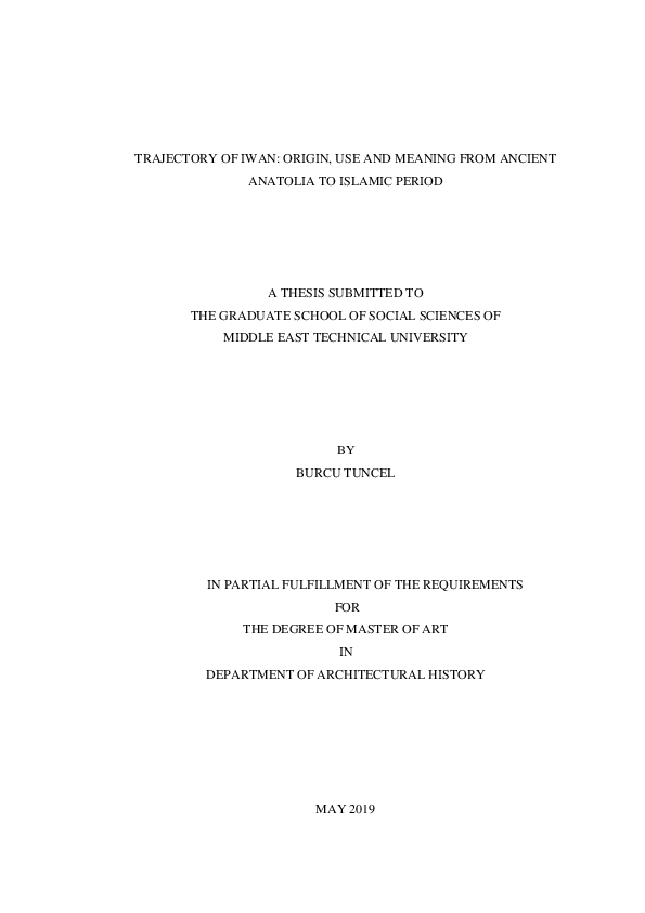 (PDF) TRAJECTORY OF IWAN: ORIGIN, USE AND MEANING FROM ANCIENT ANATOLIA ...