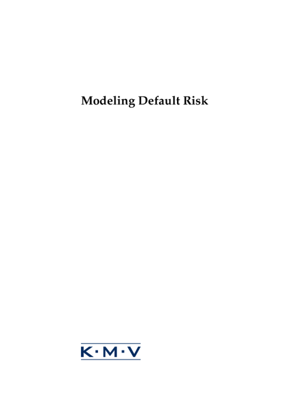 (PDF) Modeling Default Risk